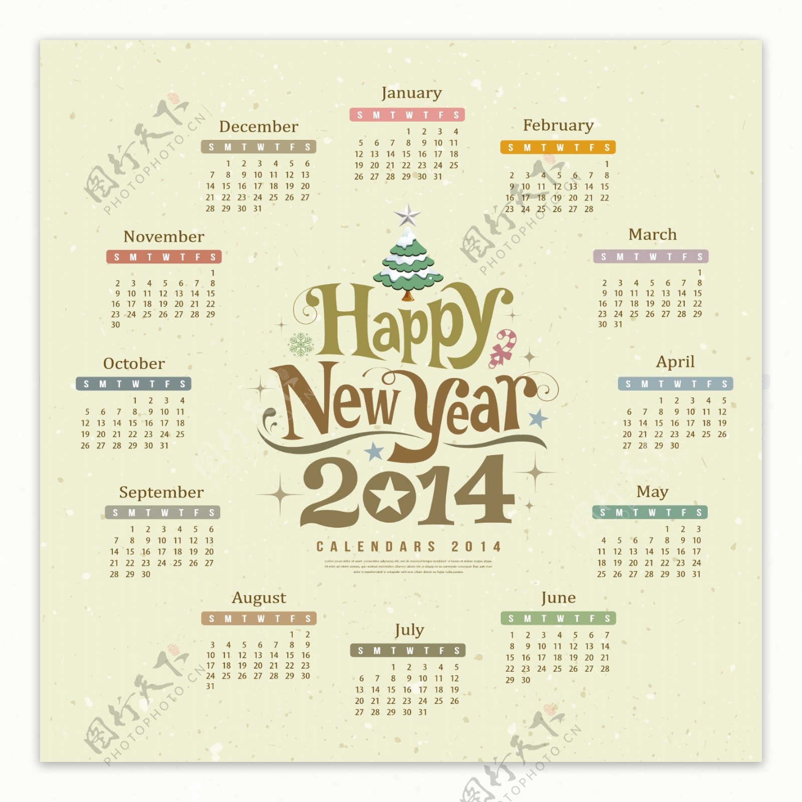2014年历矢量素材3图片素材-编号02698782-图行天下