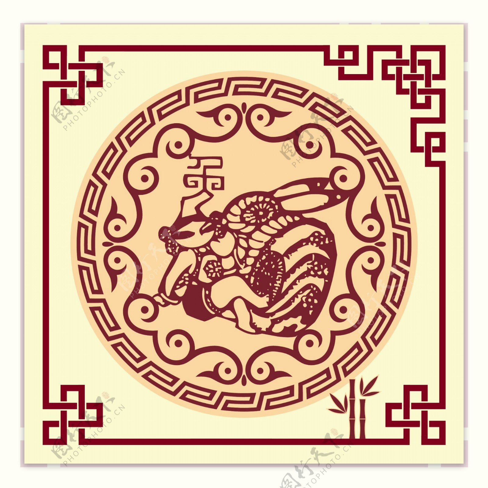 剪纸兔图片素材-编号10139022-图行天下