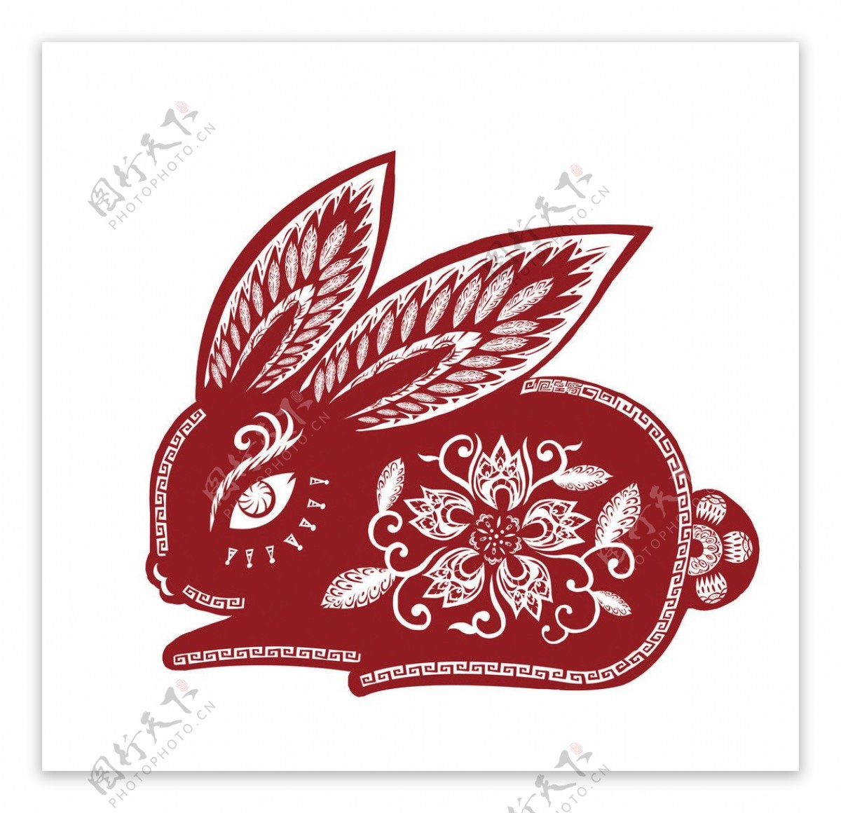 剪纸兔图片素材-编号10251722-图行天下