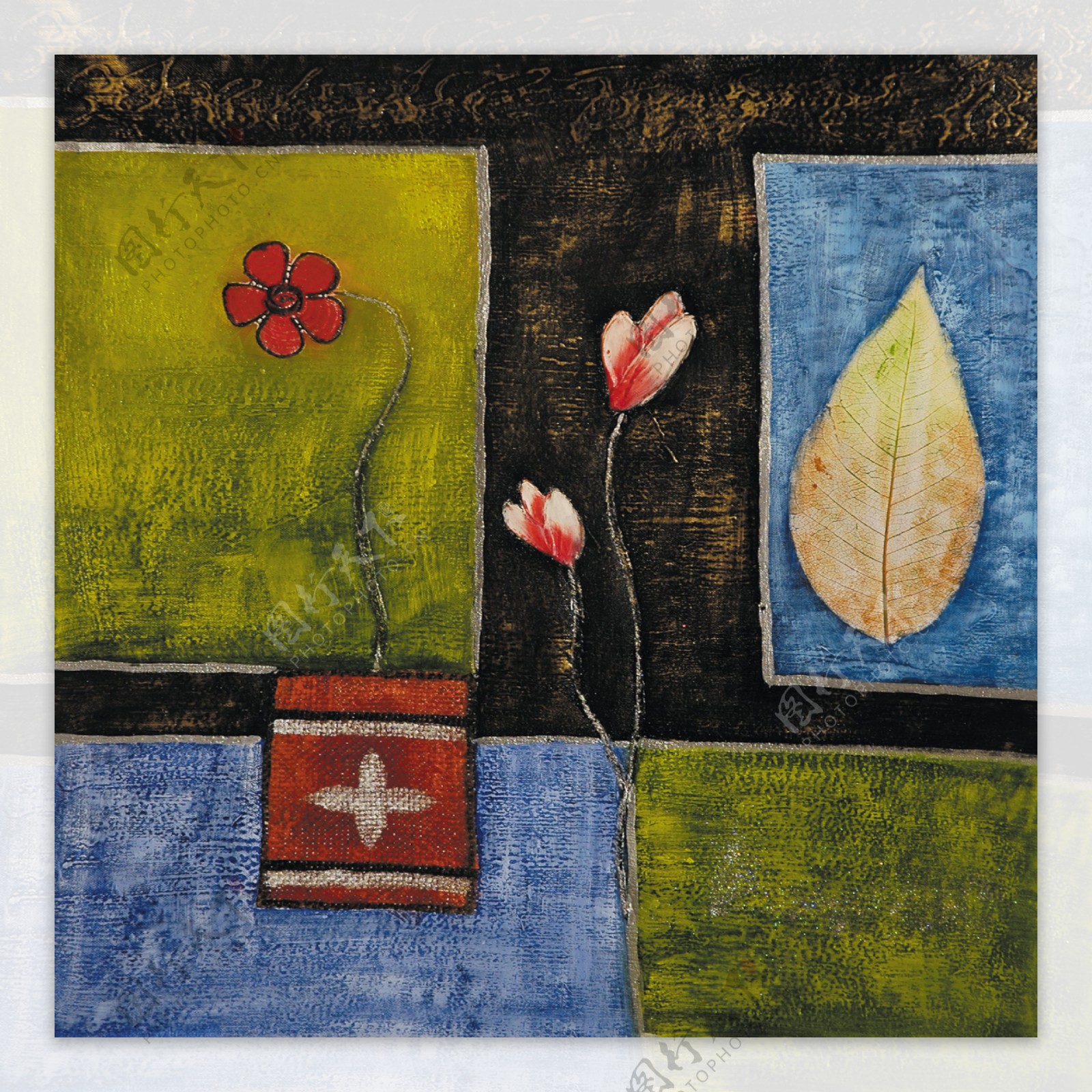 花卉油画图片素材-编号10960252-图行天下