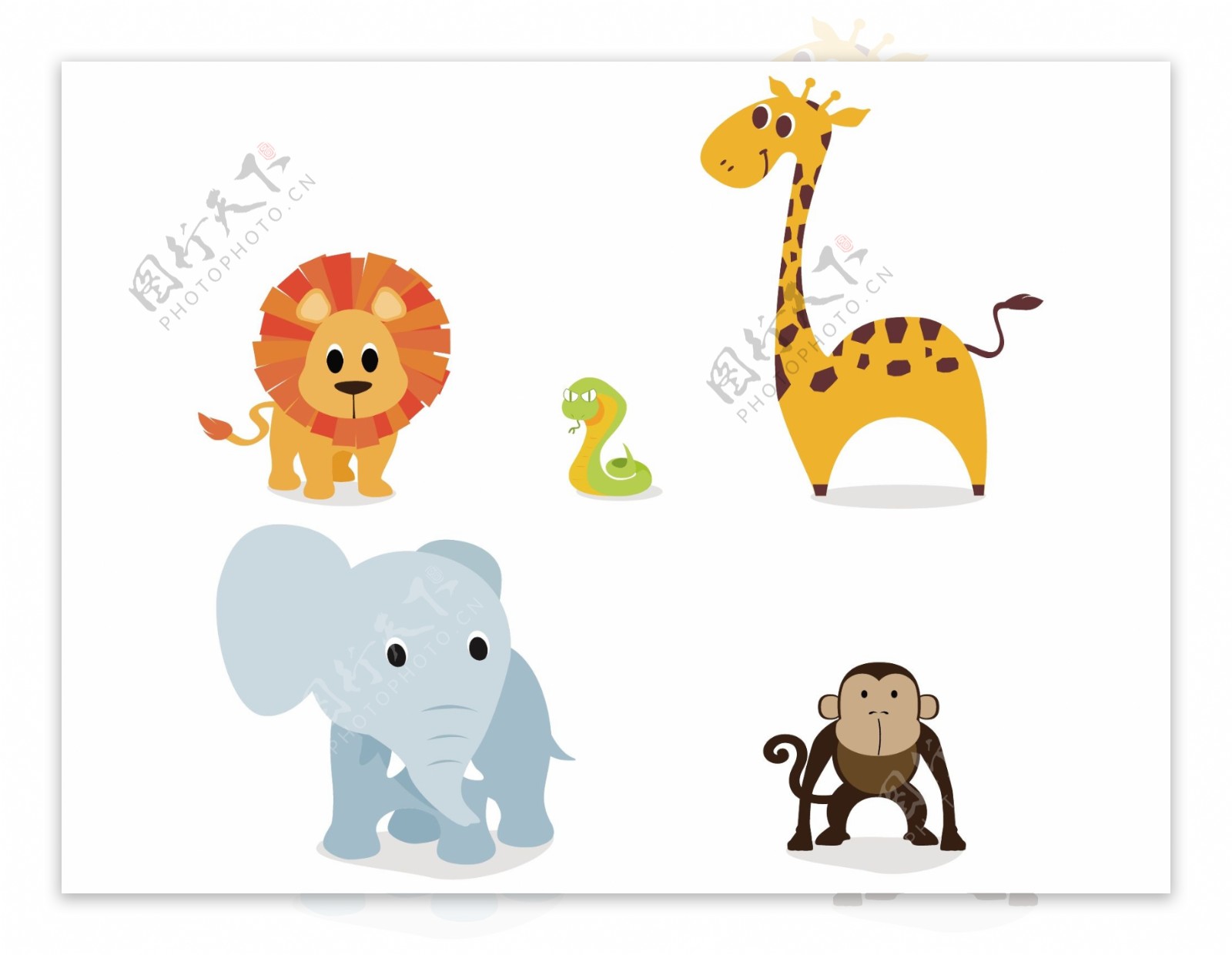 卡通动物图案图片素材-编号22518232-图行天下