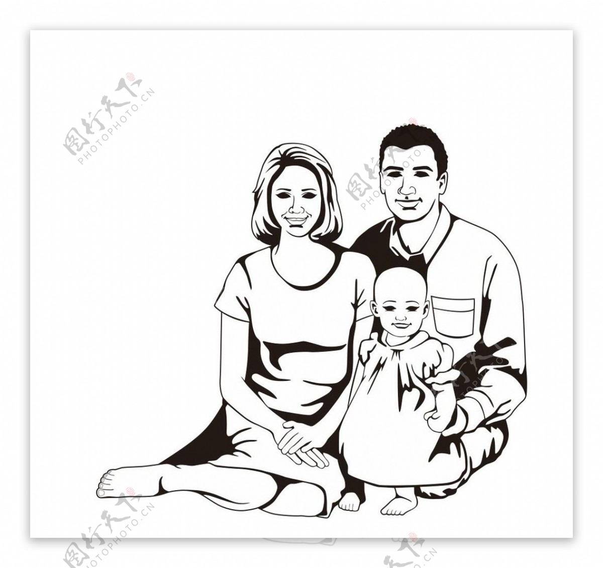 三口之家图片素材-编号22860582-图行天下