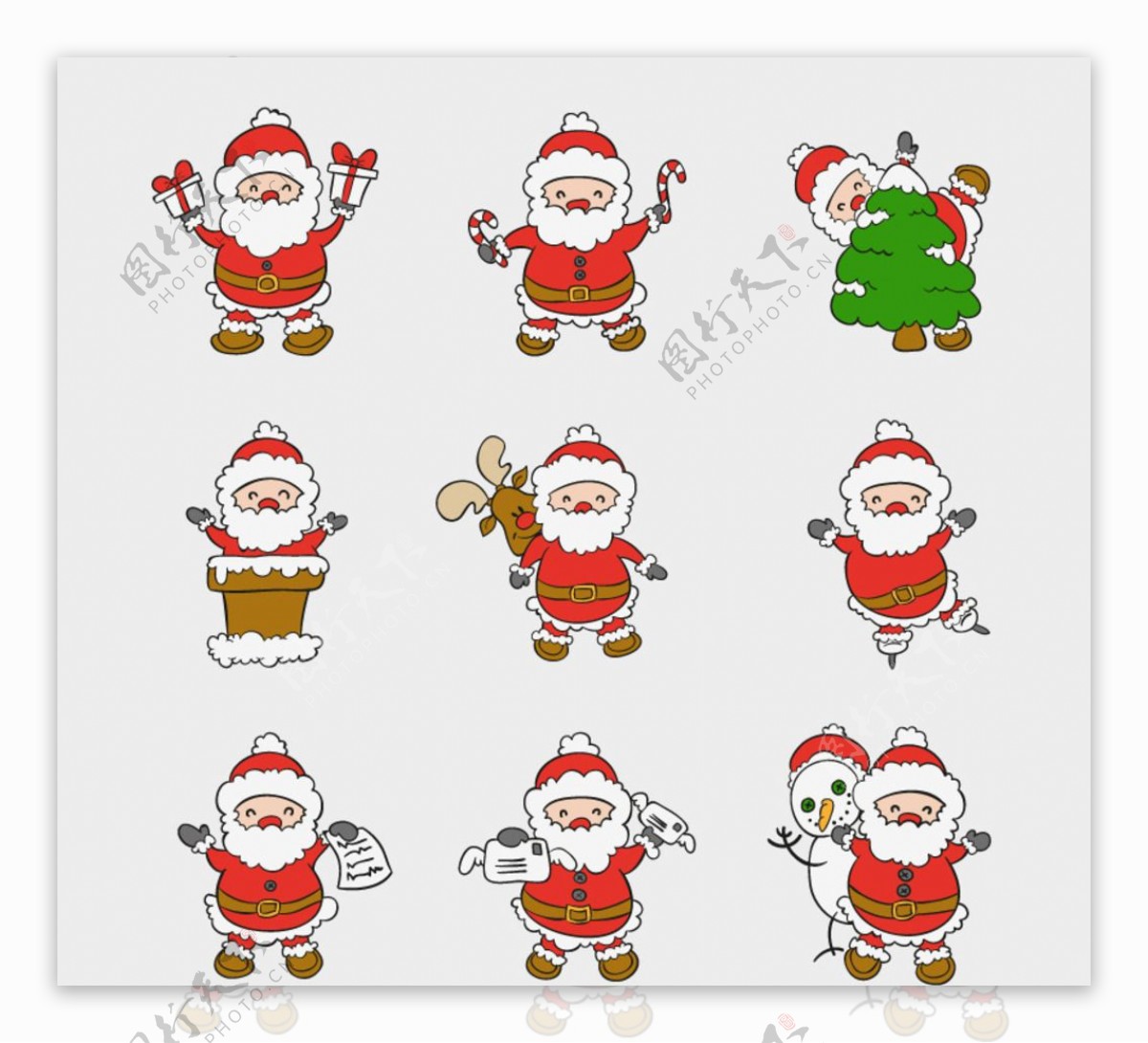 卡通圣诞老人设计矢量图片素材-编号23133612-图行天下