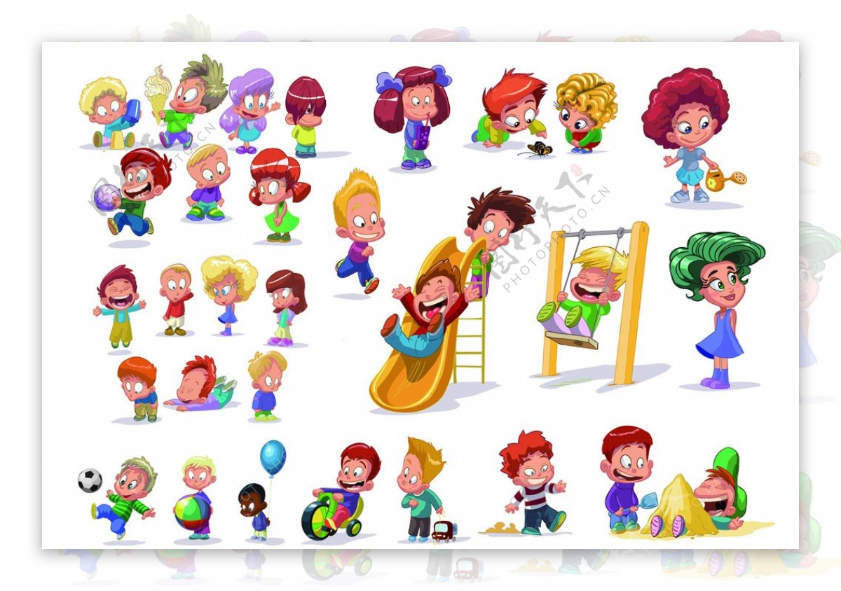 儿童卡通游戏图图片素材-编号23243102-图行天下