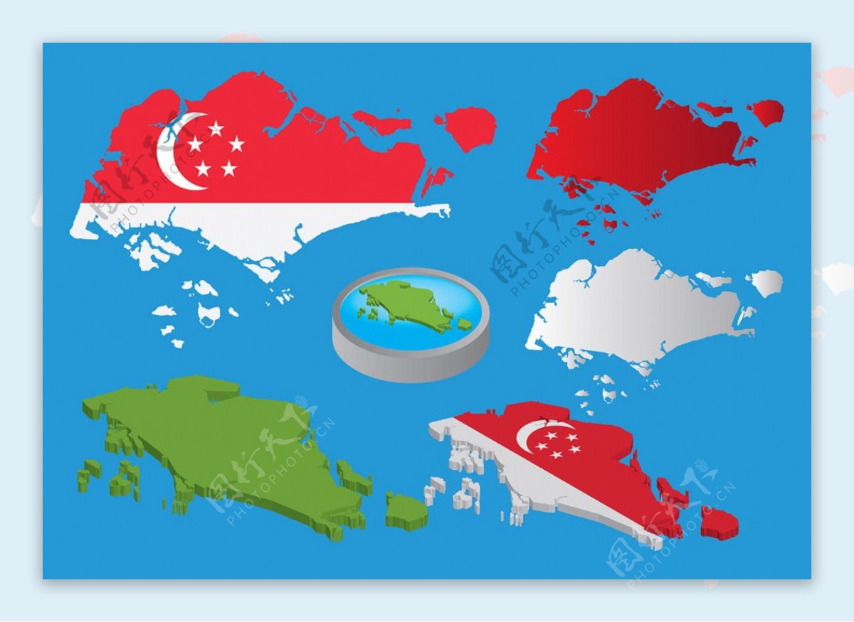 新加坡地图矢量图片素材-编号26295172-图行天下