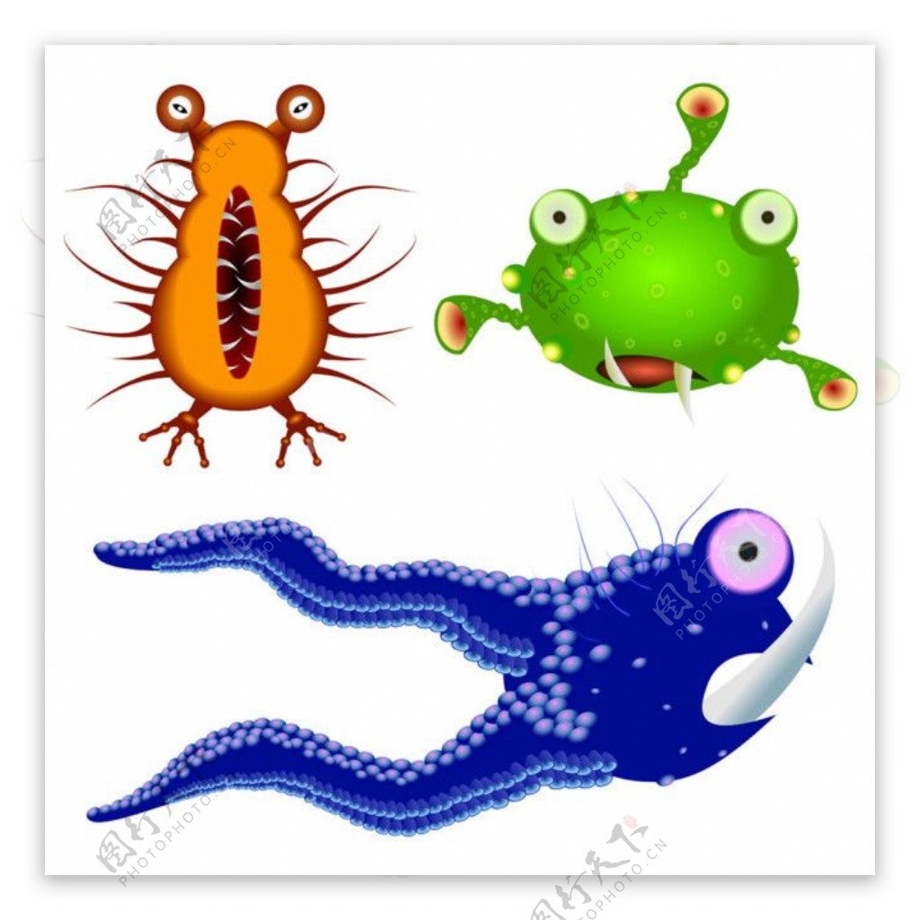 卡通微生物漫画图片素材-编号27311372-图行天下