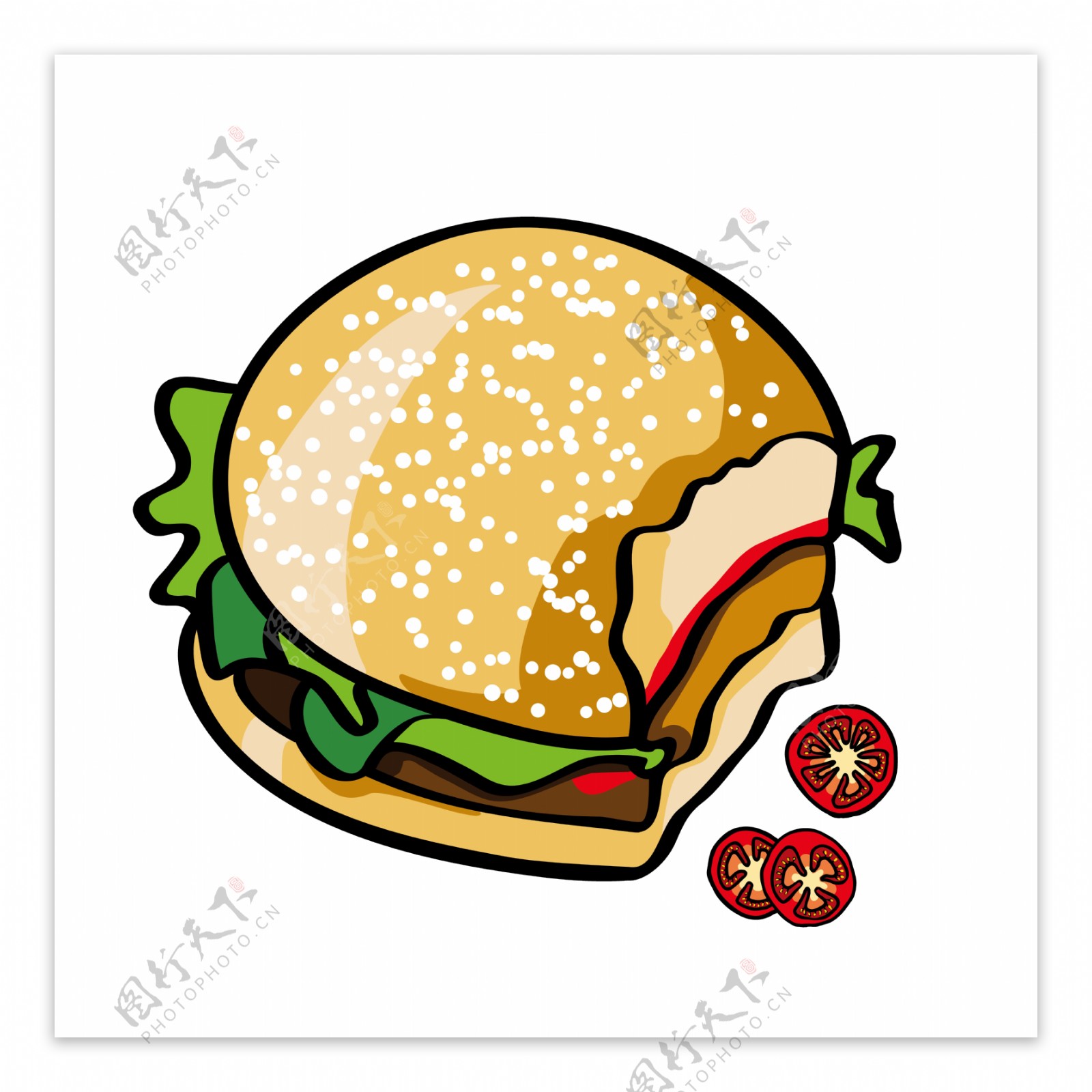 美食节汉堡可商用元素图片素材-编号30150652-图行天下