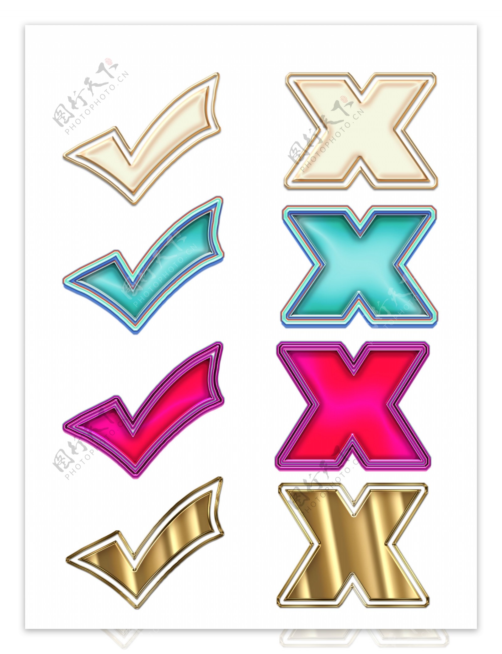 对号错号渐变分图层套图图片素材-编号32226032-图行天下