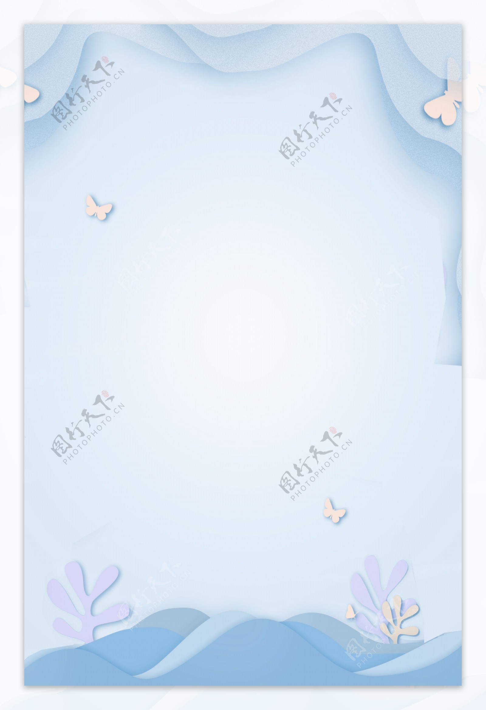 淡蓝色夏季清新简约广告背景图片素材-编号32861822-图行天下